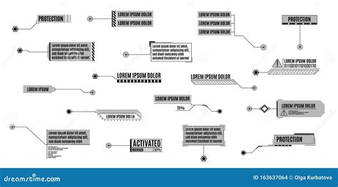 callouts title frames futuristic callout information boxes hologram interface text window