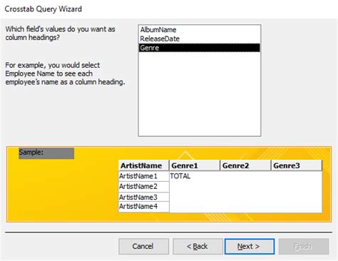 How To Use The Crosstab Query Wizard In Access