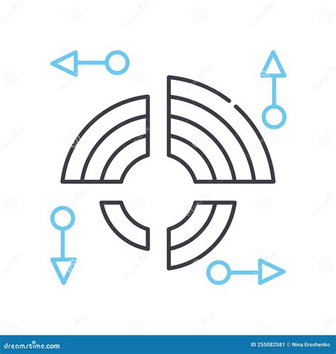 Cloud Analytics Line Icon Outline Symbol Vector Illustration Concept Sign Stock Vector