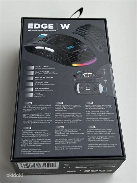 JLT Edge Wireless Super Light Mouse Black White Tallinn Клавиатуры мыши и устройства