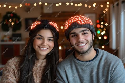 Neural Affection A Couple Reflecting Their Emotional Bond Through An Artistic Brain