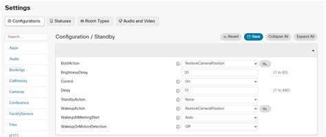 Webex Room Kit Plus Camera Settings Revert To Cisco Defaults On Wake