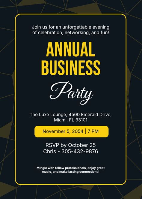 Free Business Party Event Invitation Template To Edit Online
