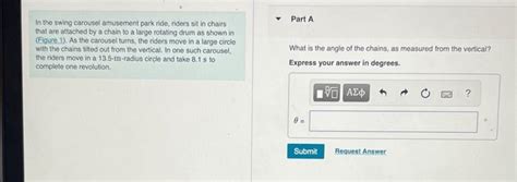 Solved In The Swing Carousel Amusement Park Ride Riders Sit Chegg