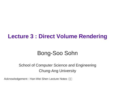 Ppt Lecture 3 Direct Volume Rendering Dokumentips