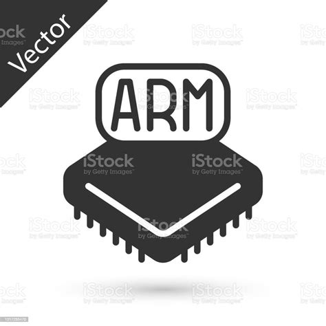 흰색 배경에서 격리된 회색 프로세서 아이콘입니다 Cpu 중앙 처리 장치 마이크로 칩 마이크로 회로 컴퓨터 프로세서 칩 벡터 0