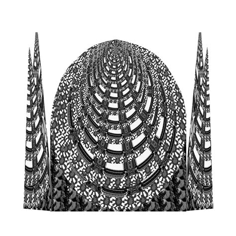 Sparkle BNW White Pyramid Dome Ancient Arch Architecture Formation Obtained During Deep