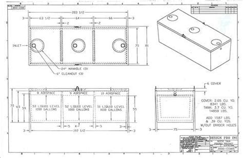 3000 Gallon 3 Compartment Septic Tank Form