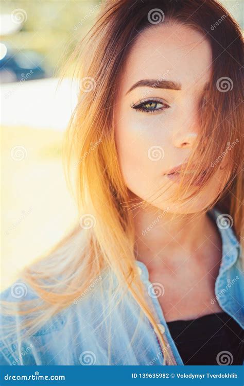 Her Inner Beauty Shines Through Woman With Sensual Look Beauty And Fashion Look Of Skincare