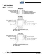 ATTINY Bit Microcontroller IC Pinout Diagram ADatasheet