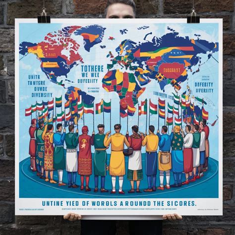 World Population Day Text With Diverse People And Earth Disaster Stock