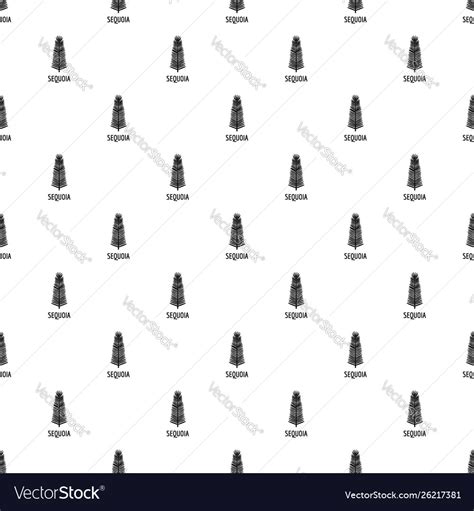 Sequoia Leaf Pattern Seamless Royalty Free Vector Image