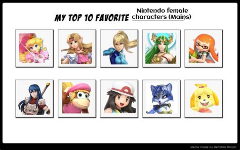 My Top 10 Favorite Nintendo Female Characters By Marielx6 On Deviantart