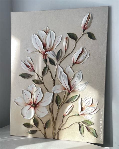 Alexandra Art художник•картины на заказ •обучение On Instagram Картина с нежными магнолиями