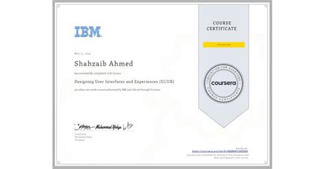 Shahzaib Ahmed On Linkedin Completion Certificate For Designing User Interfaces And Experiences