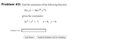 Solved Problem Find The Maximum Of The Following Chegg