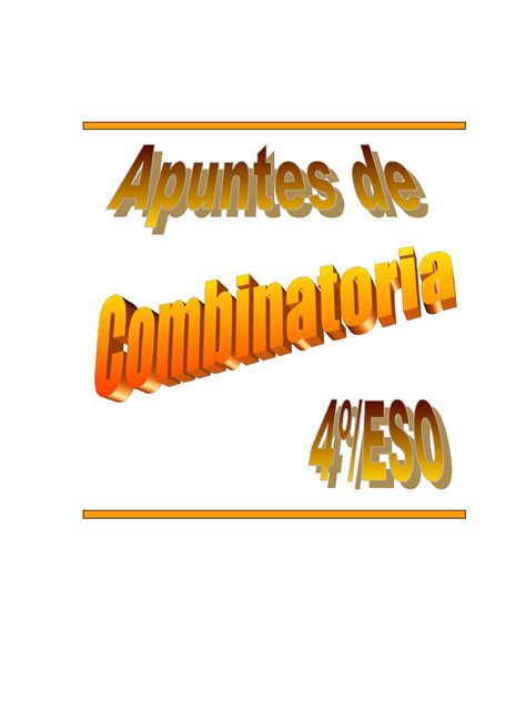 Ejercicios Resueltos De Combinatoria Pdf Combinatoria Análisis Matemático