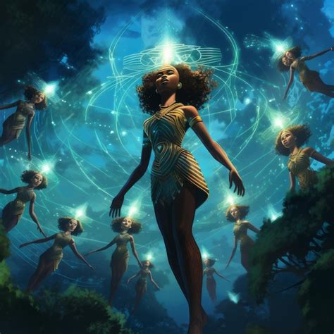 Premium Photo A Celestial Convergence Electric Elytra African