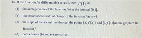 solved if the function f ﻿is differentiable at x 1 ﻿then