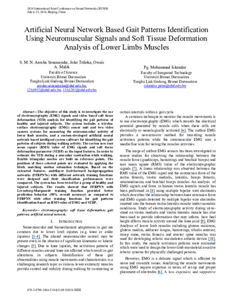 Pdf Artificial Neural Network Based Gait Patterns Identification