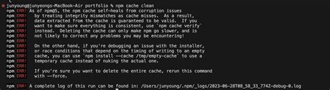 Npm Start 오류해결 실패