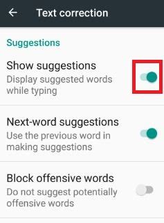 How To Turn Off Predictive Text On Android Nougat