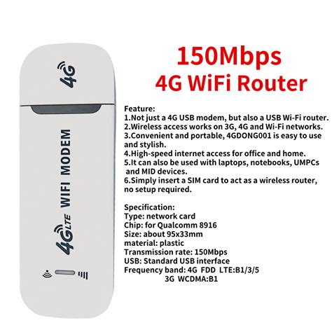 Modem MIFI Router 4G H808 Wireless Router 4G LTE Mini Modem 150Mbps Unlocked Bypass Hotspot