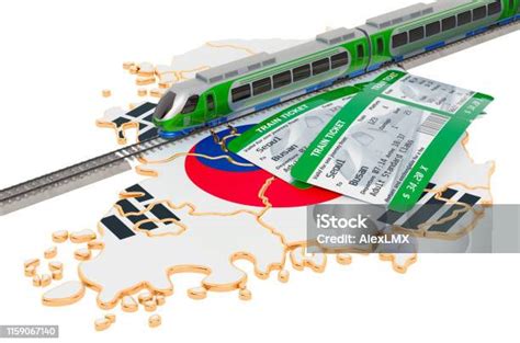 한국에서 기차 여행 개념 흰색 배경에서 격리된 3d 렌더링 3차원 형태에 대한 스톡 사진 및 기타 이미지 3차원 형태 개념 개념과 주제 Istock