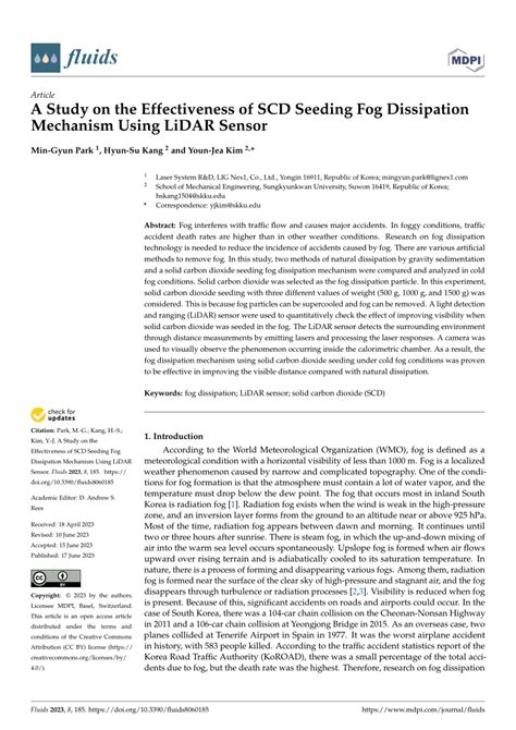 Pdf A Study On The Effectiveness Of Scd Seeding Fog Dissipation