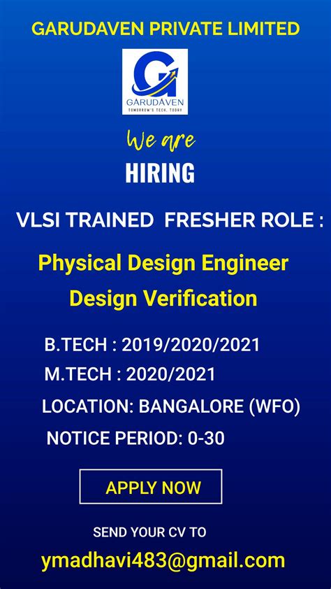 Madhu Madhavi On Linkedin We Are Hiring For Trained Freshersgarudaven