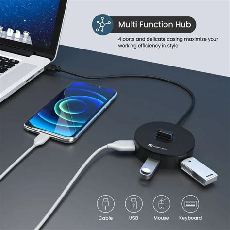 Portronics Mport 4b Multiport Usb Hub With 4 Usb Port 1 Type C Port