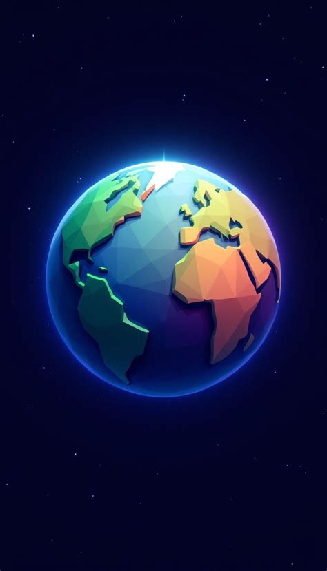 Free Geometric Earth Illustration Image Earth Globe Planet