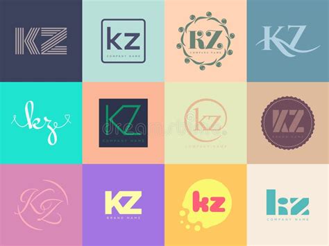 Kz Logo Company Template Letter K And Z Logotype Stock Vector Illustration Of Stylish