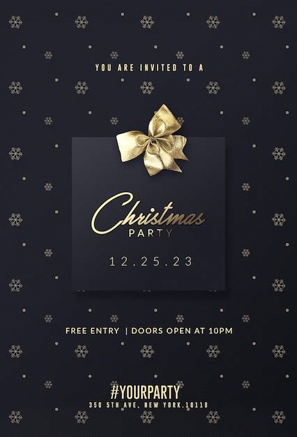 Classy Christmas Invite Premium Psd