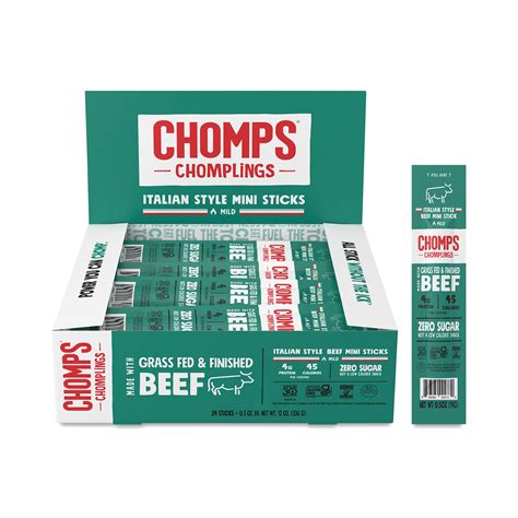 Chomps Mini Grass Fed Beef Chomplings Italian Style Value Size Fig App
