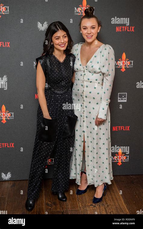 Soho London Uk 18th Jan 2019 Alessandra Mastronardi And Synnøve