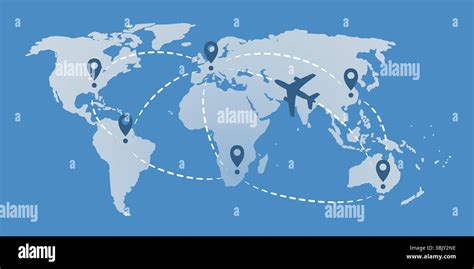 Traveling Around The World Air Transportation Concept Travel By