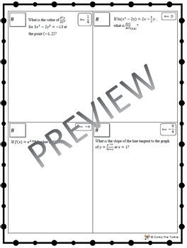 AP Calculus Unit 3 REVIEW CIRCUIT With Solutions By Dorky The Yorkie