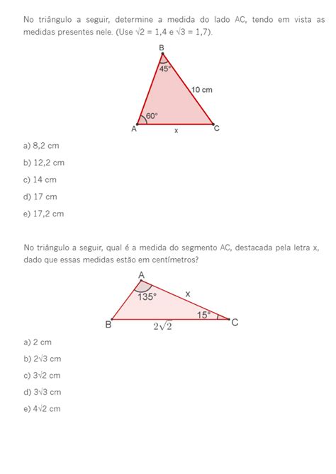 Trigonometria Exercícios Matemática