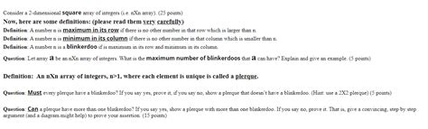 Solved Consider A 2 Dimensional Square Array Of Integers