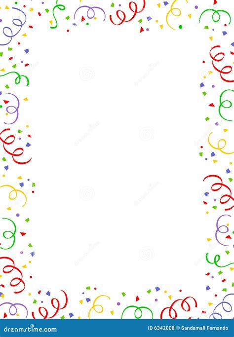 Confetti Border Backdrop Vector Illustration 91163404