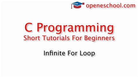 C Programming Infinite For Loop Youtube
