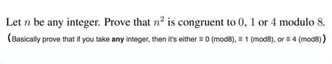 Solved NUMBER THEORY Let N Be Any Integer Prove That N Chegg