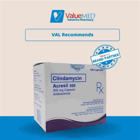 Clindamycin 300 Mg Capsule 100s Acresil Valuemed Generics