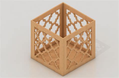 Lasercut File Pencil Holder Storage Box Vector Dxf Cnc Svg Files For