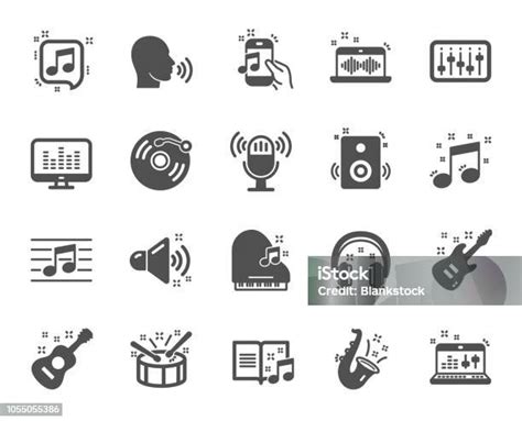 음악 아이콘입니다 어쿠스틱 기타 음표 및 비닐 레코드 집합입니다 벡터 Dj에 대한 스톡 벡터 아트 및 기타 이미지 Dj