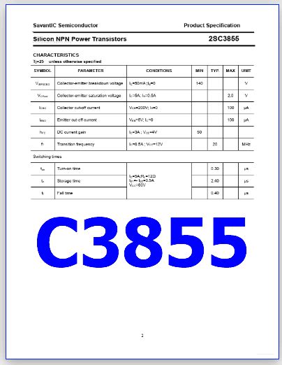 C3855 Datasheet Meta Search
