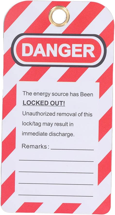 20pcs Lockout Tagout Tags Kit Pvc Plastic Reusable