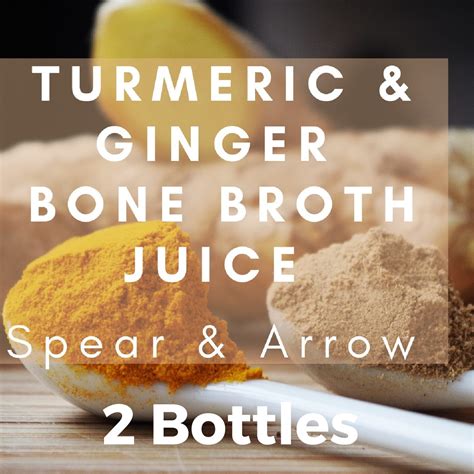 Natural Bone Broth Turmeric Juice Spear And Arrow Bone Broth
