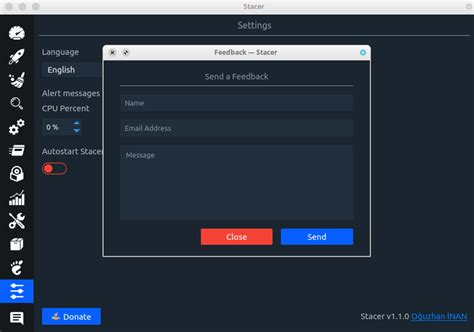 Screenshots Of Stacer App In Modicia Linux
